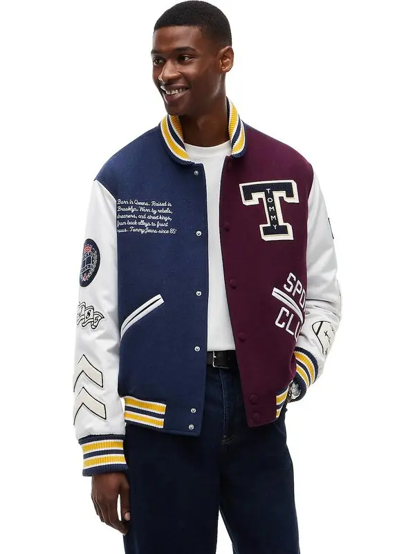 Tommy Hilfiger Wool-blend Varsity Jacket - Dark Blue