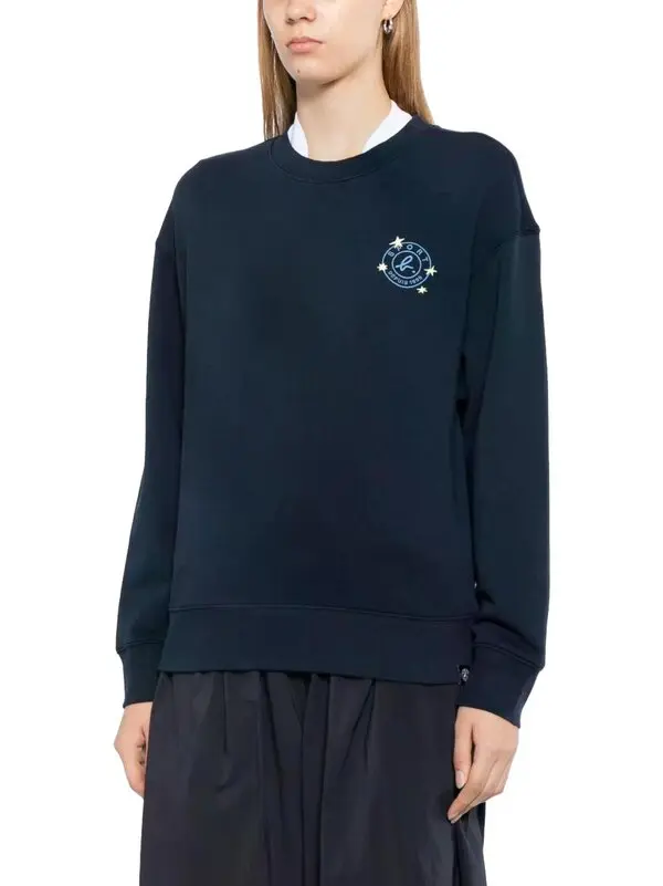 AGNES B. Logo-embroidered Sweatshirt - Blue
