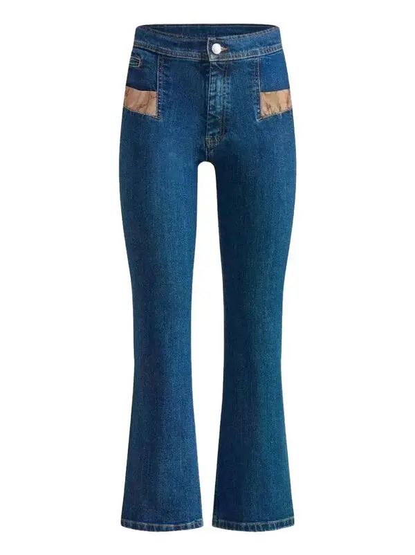 ALVIERO MARTINI 1° CLASSE Geo Classic Flared Jeans - Blue