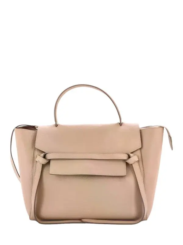 Celine Belt Bag Textured Leather Mini Shoulder Bag - Neutrals