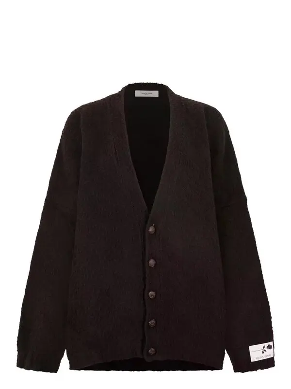 GOLDEN GOOSE Cardigan In Casentino-effect Wool - Brown
