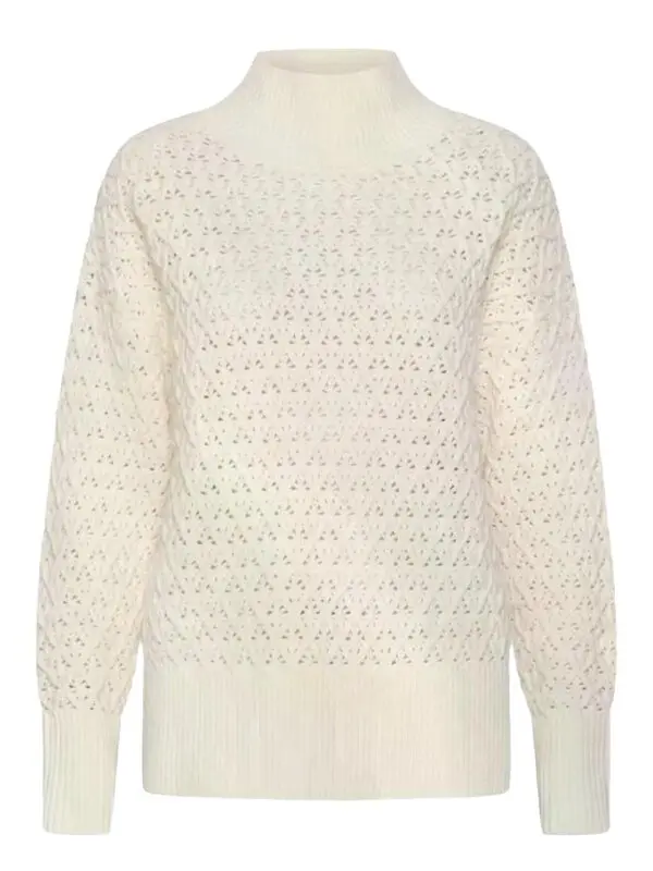 Marella Open-knit High-neck Sweater - Neutrals