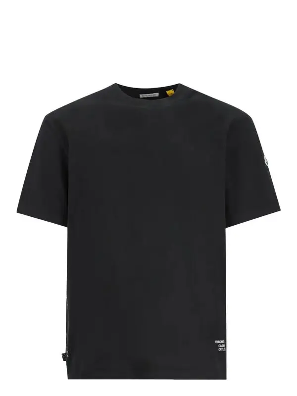 Moncler X Fragment Logo-print T-shirt - Black