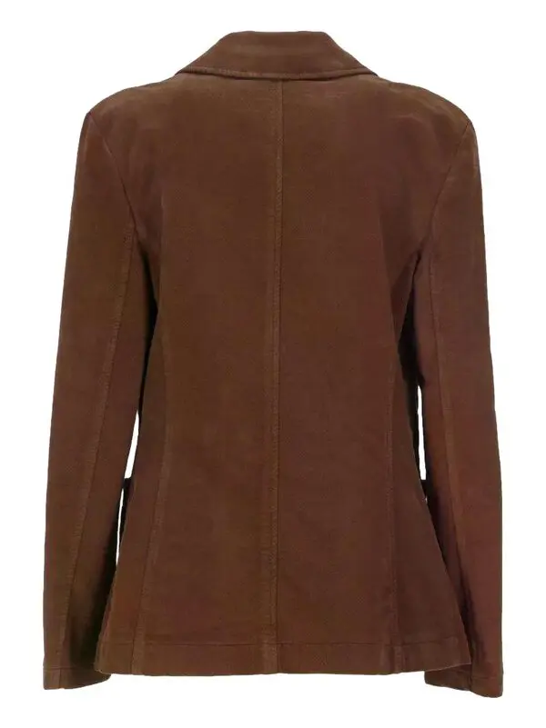 ALVIERO MARTINI 1° CLASSE Single-breasted Cotton Blazer - Brown