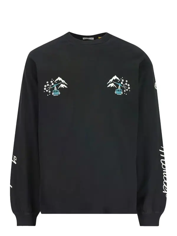 Moncler X Frgmt Logo-print T-shirt - Black