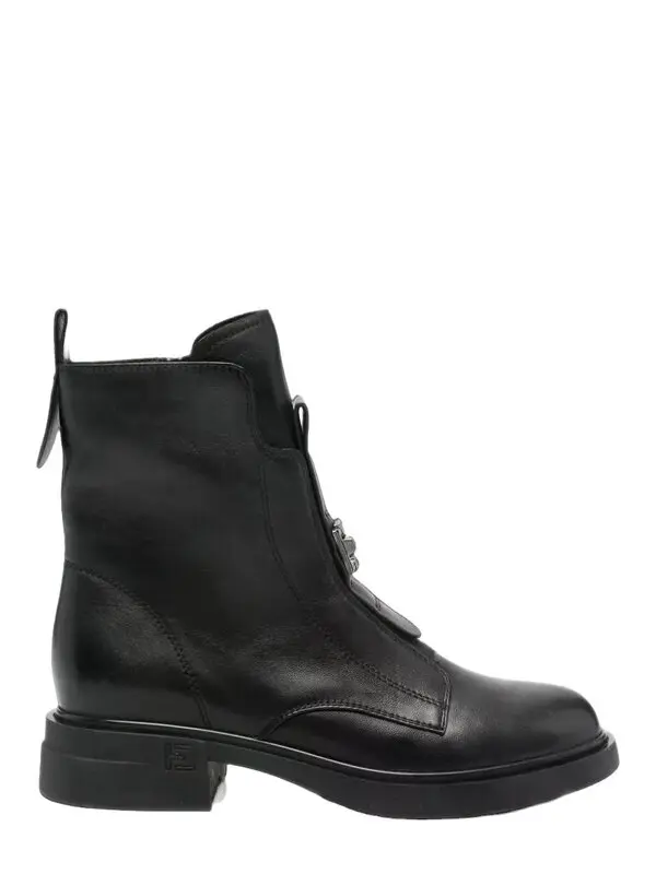 LINDA BAUMANN Buckle-detail Side-zip Boots - Black