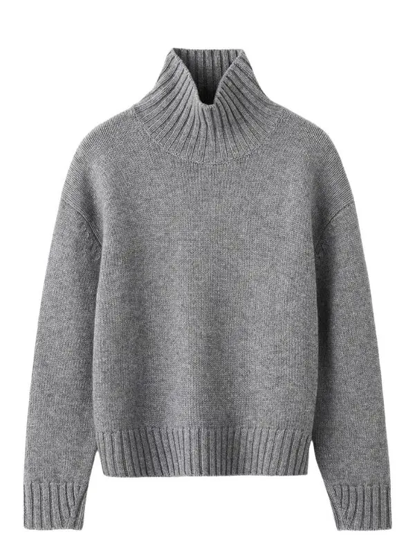 Almada Label Nola Ribbed-knit Roll-neck Sweater - Grey