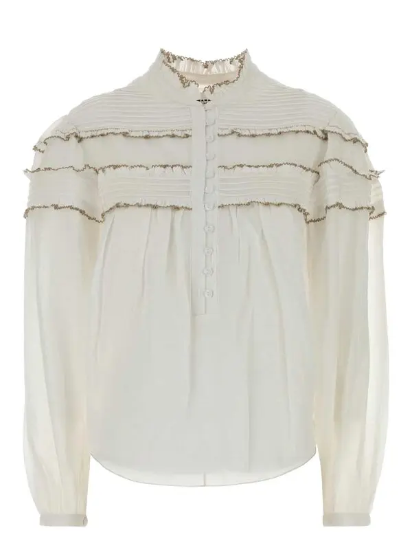 Isabel Marant Étoile Cotton Blend Doane Blouse - White
