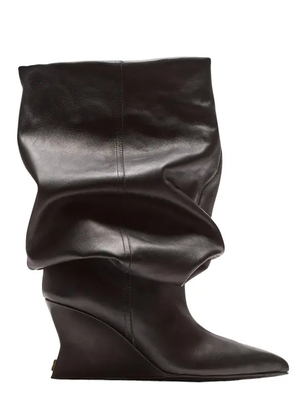 Balmain Wedge Ankle Boots - Black