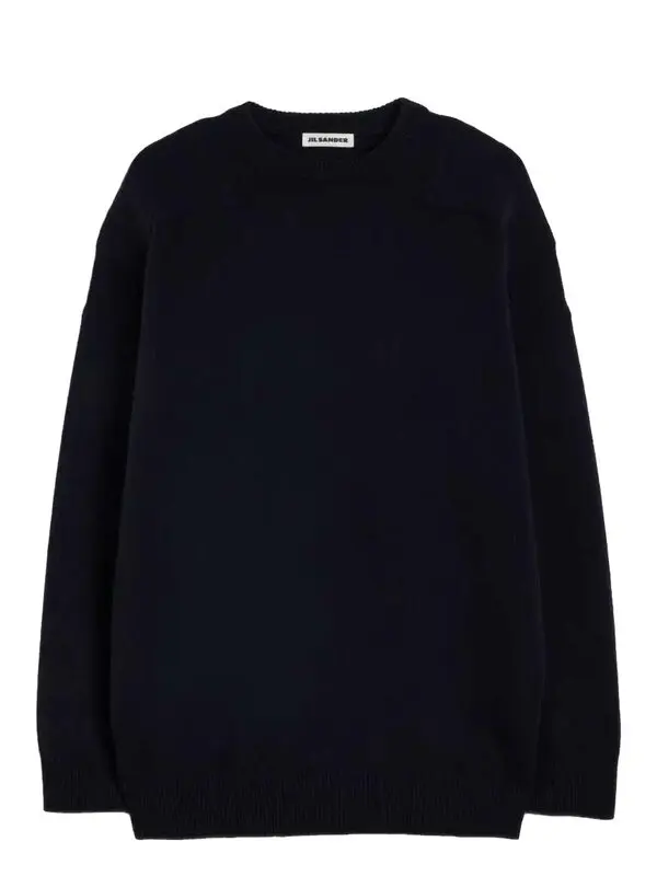 JIL SANDER Wool-blend Crew-neck Sweater - Blue