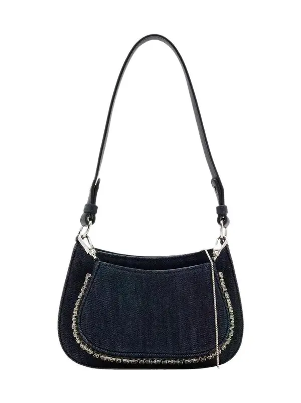 Rosantica Koala Crystal-embellished Denim Shoulder Bag - Blue