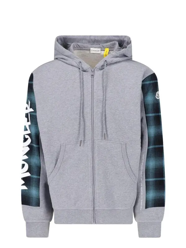 Moncler X Fragment Hooded Zip Sweatshirt - Gray