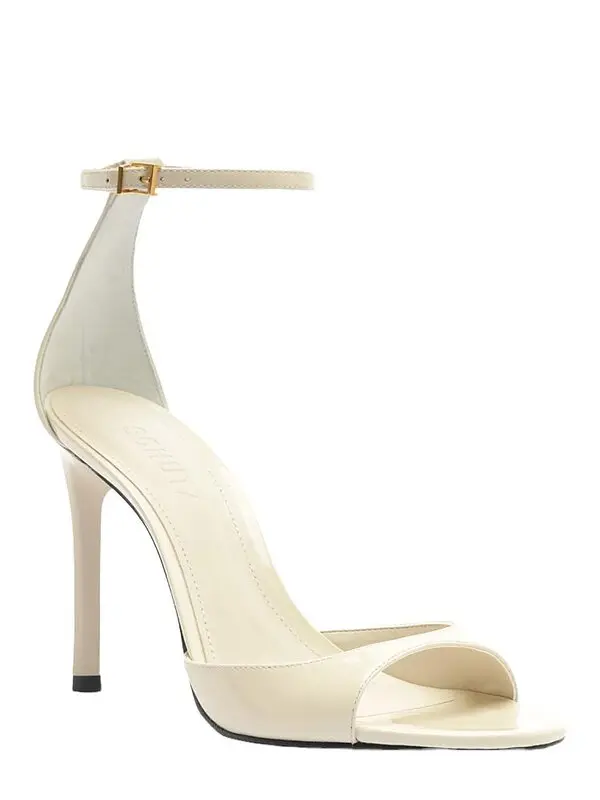 Schutz Scarlett Ankle Strap Sandals - Sugar White