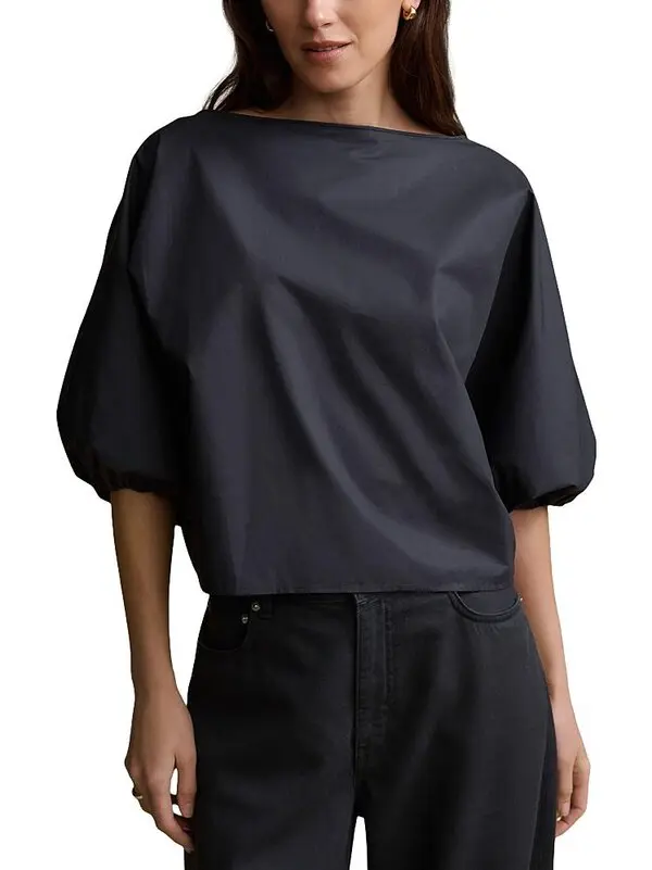 Jenni Kayne Float Cotton Dolman Sleeve Top - Black