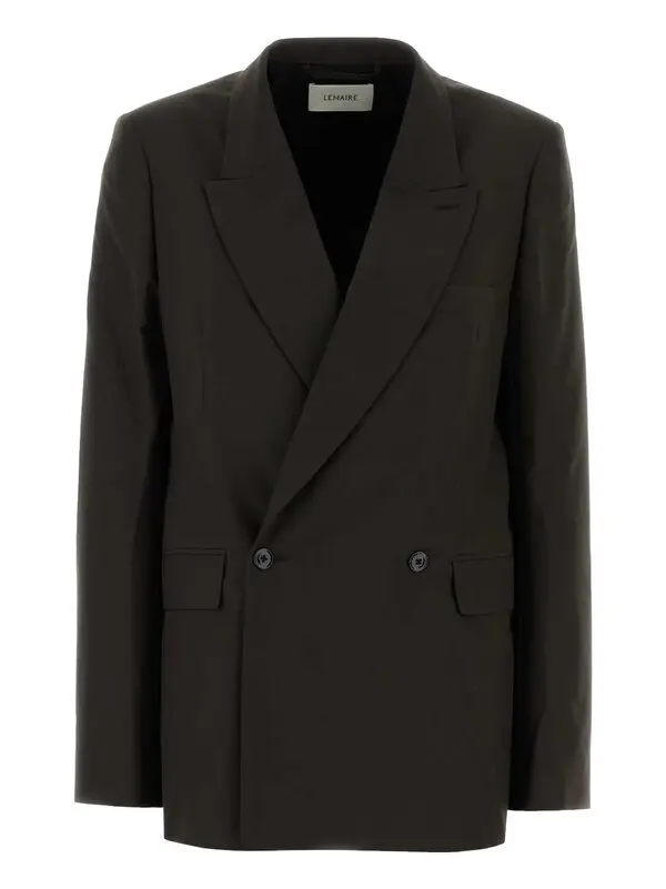 LEMAIRE Dark Twill Blazer - Brown