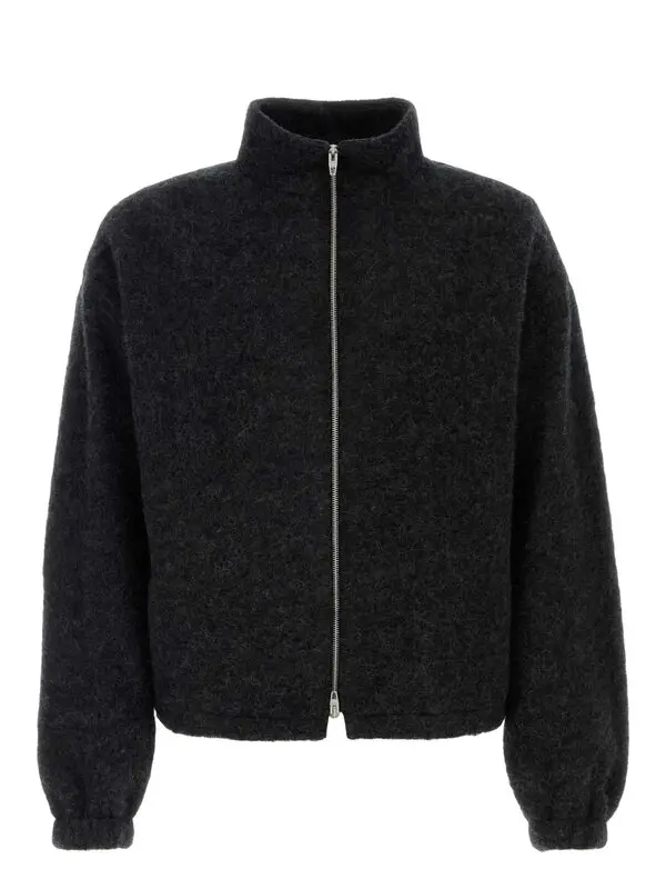 JIL SANDER Charcoal Wool Blend Sweatshirt - Gray
