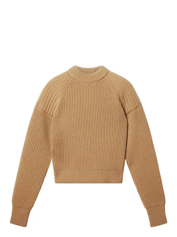 Stella McCartney Crewneck Spiber Knit Jumper - Brown