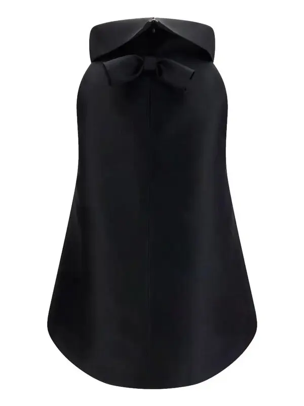 Balenciaga Bow-detail Asymmetric-hem Top - Black