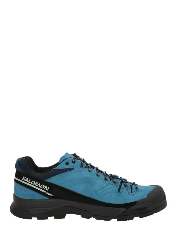 SALOMON X-alp Panelled Leather Sneakers - Blue