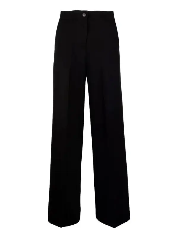 VICARIO CINQUE Pressed-crease Wide-leg Trousers - Black