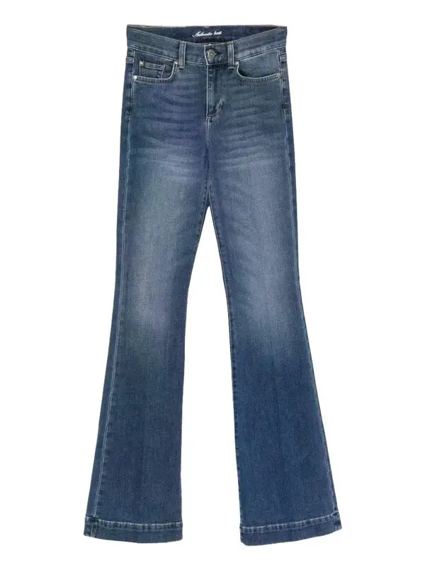 Liu Jo Whiskered Flared-leg Jeans - Blue