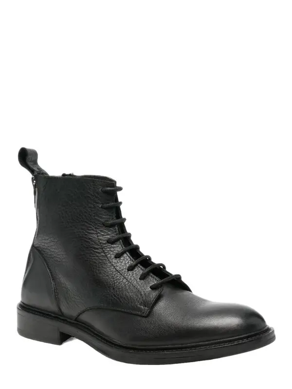FRATELLI RENNELLA Lace-up Rear-zip Boots - Black