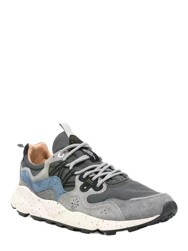 FLOWER MOUNTAIN Panelled Speckled-sole Sneakers - Grey