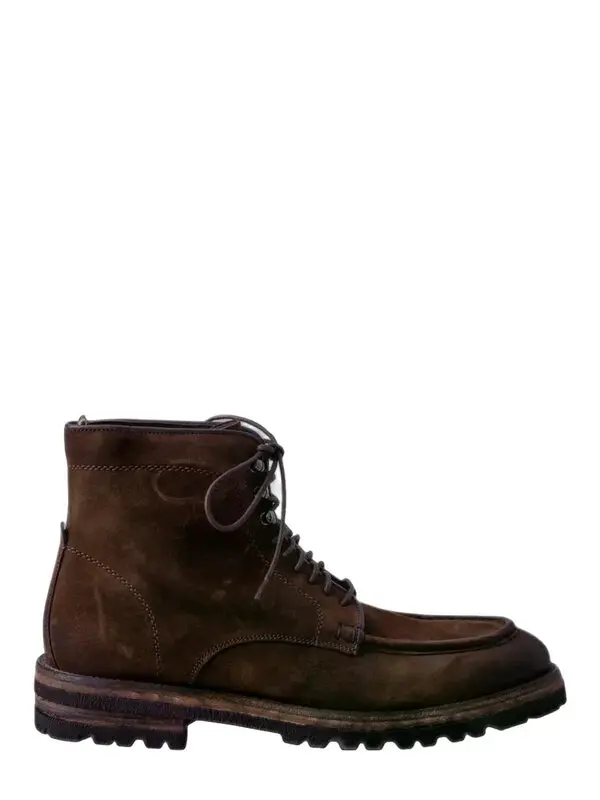 LES HÉRITIERS The Boot Lace-up Suede Boots - Brown