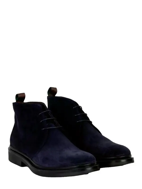 FRANCO FEDELE Lace-up Suede-finish Desert Boots - Blue