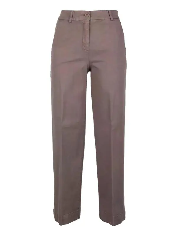 VIA MASINI 80 Straight-leg Trousers - Grey