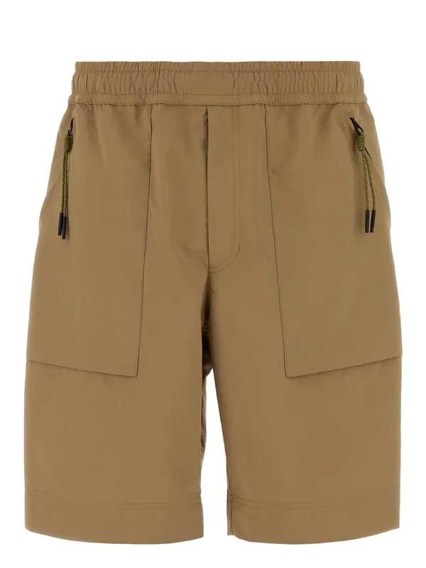 Moncler Beige Polyester Bermuda Shorts - Brown
