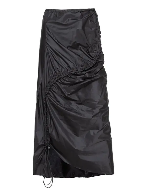 AUDREY VALLENS All-gen Gathered Seam Skirt - Black