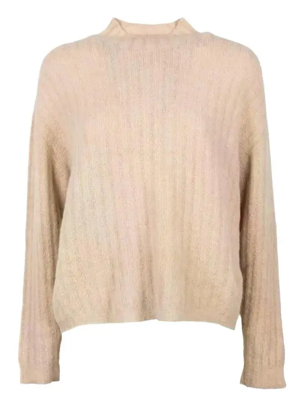 VICARIO CINQUE Ribbed-knit High-neck Sweater - Neutrals