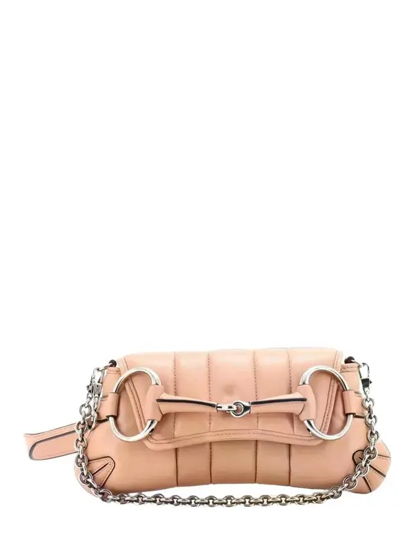 Gucci Horsebit Chain Vertical Quilted Leather Small Shoulder Bag - Neutrals