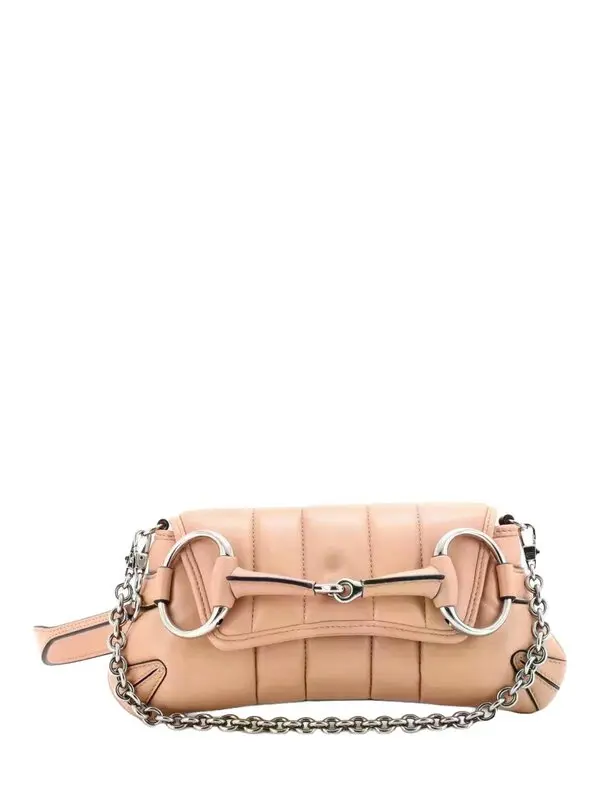 Gucci Horsebit Chain Vertical Quilted Leather Small Shoulder Bag - Neutrals