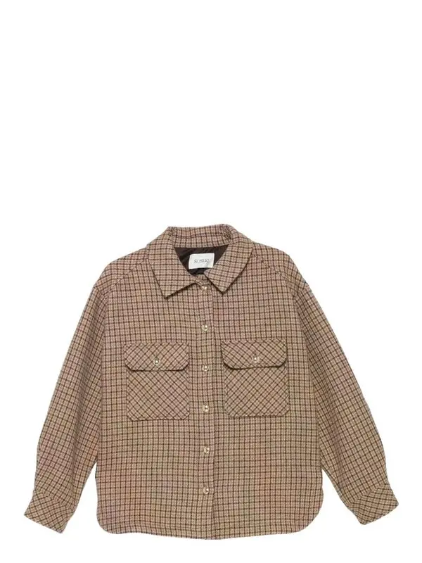 SOSUE Check-pattern Flap-pocket Jacket - Brown