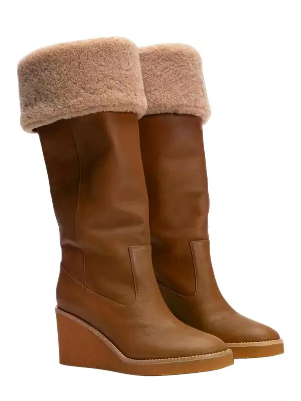 ODISSI Alma Wedge Ankle Boots - Neutrals
