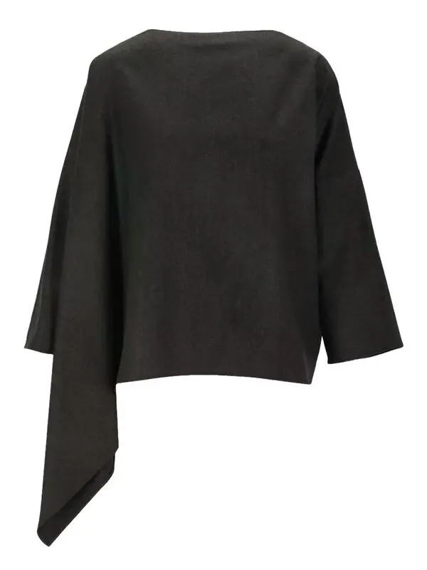 Dusan Asymmetric Wool T-shirt - Grey