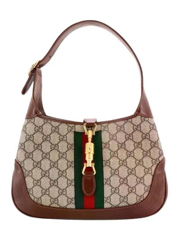 Gucci Jackie 1961 Gg Coated Canvas Small Shoulder Bag - Brown