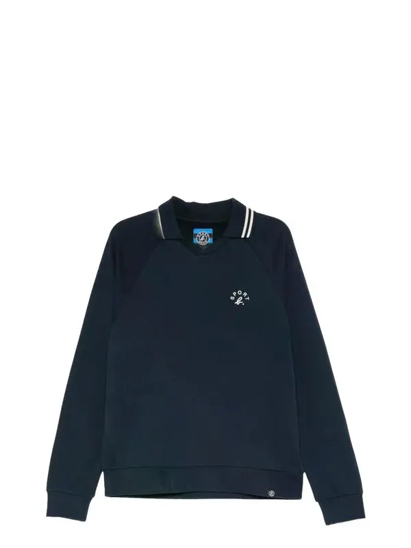 AGNES B. Varsity Raglan Sweatshirt - Blue