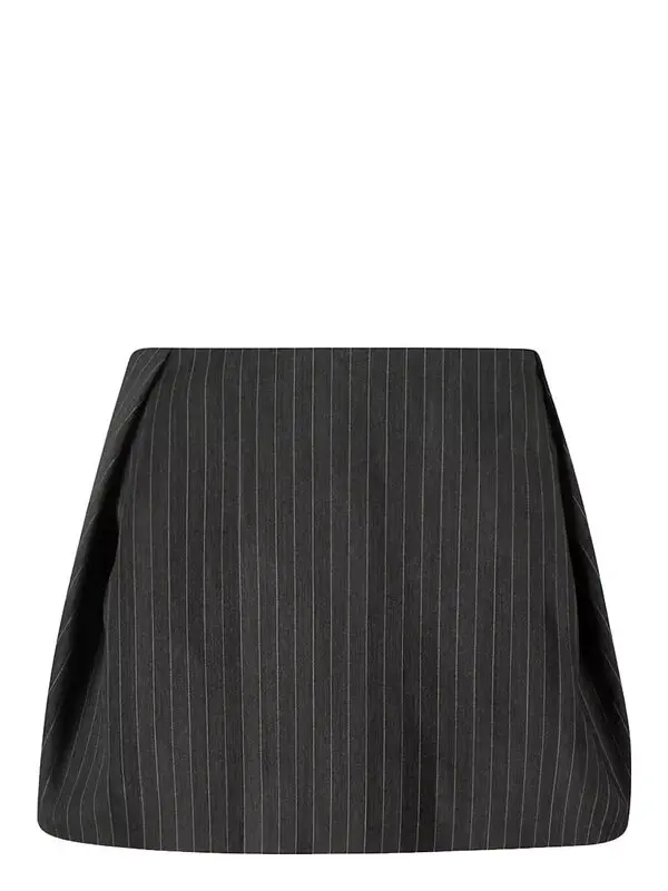 IRO PARIS Pinstriped Pleated Skirt - Grey