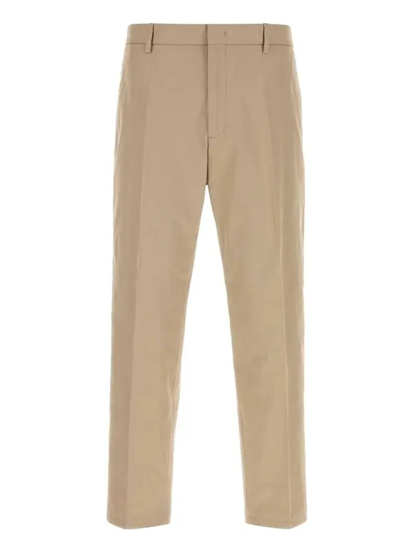 JIL SANDER Sand Cotton Pant - Brown