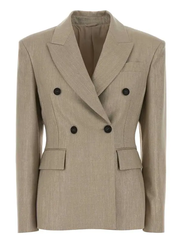 Brunello Cucinelli Cappuccino Twill Blazer - Brown