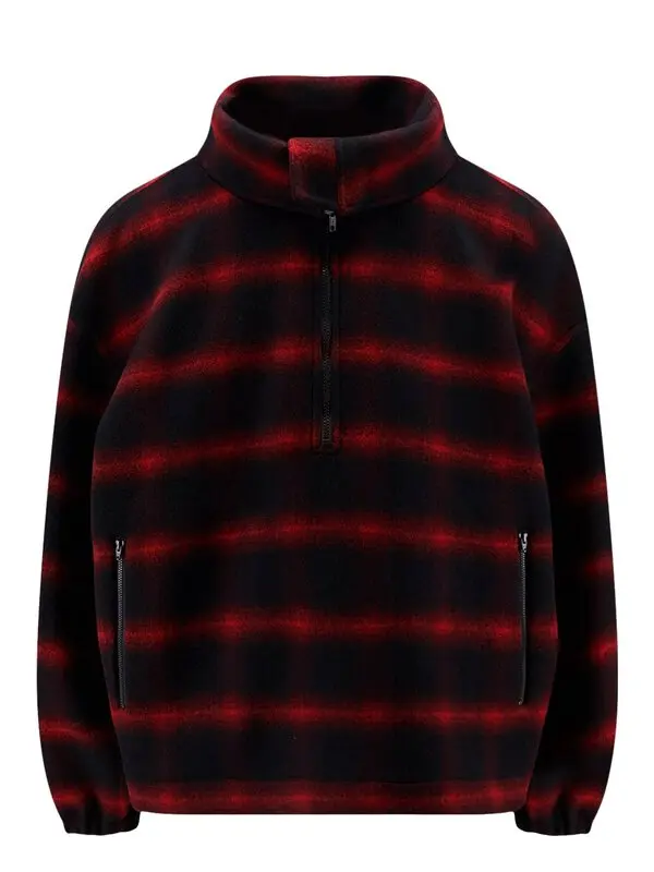 Balenciaga Slipon Madras Wool Jacket - Red
