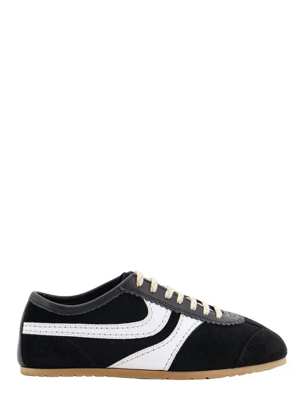 Dries Van Noten Lowtop Suede Sneakers - Black