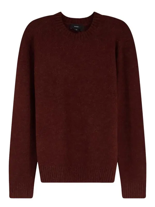 Vince Wool Blend Sweater With Melange Effect - Red