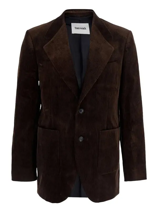 TONYWACK Tailored Singlebreasted Corduroy Blazer - Brown