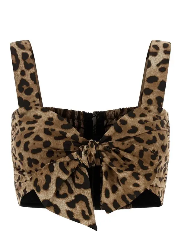 Dolce & Gabbana Printed Poplin Top - Multicolor