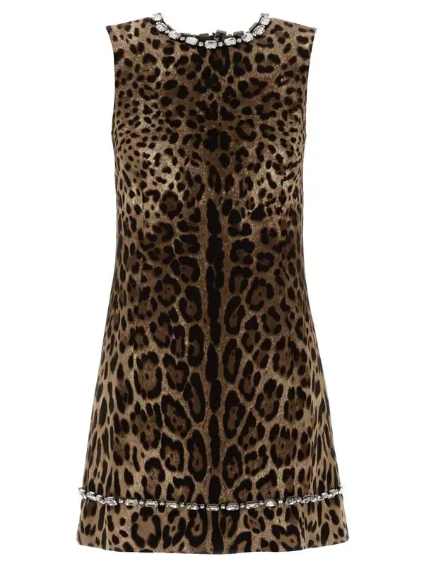 Dolce & Gabbana Printed Stretch Cady Mini Dress - Multicolor