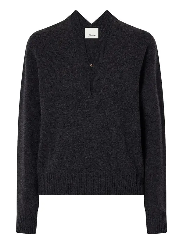 ALLUDE Wool And Cashmere-blend Sweater - Gray